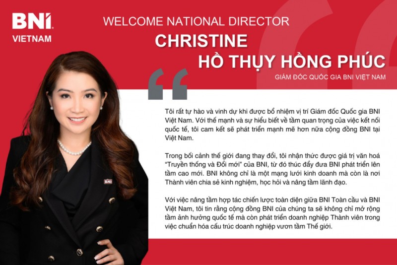 BNI Việt Nam có tân Giám đốc Quốc gia